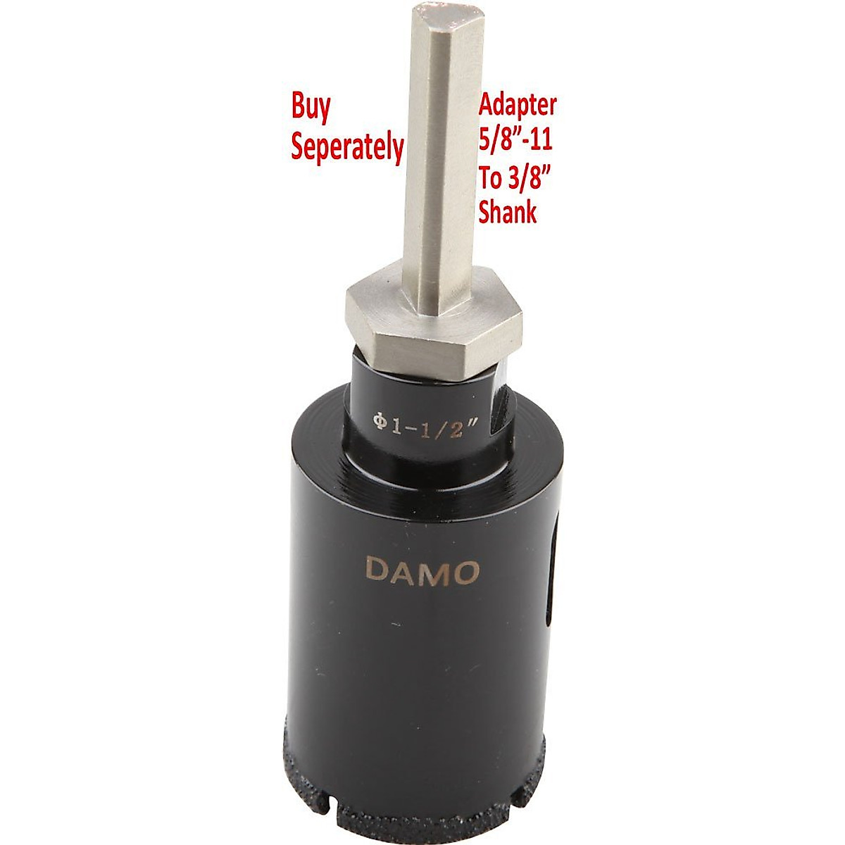 DAMO 1/2 inch Dry Wet Diamond Core Drill Bit for Concrete Granite Marble Hole Saw
