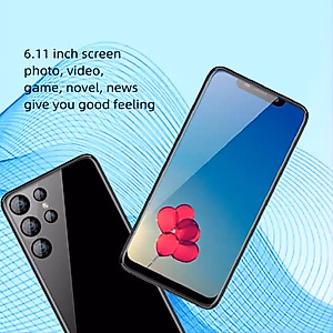 zsddzzy 6.52 inch Screen，Y200，Android Smartphone ，Dual SIM Card，1GB RAM 16GB ROM，Only Supports Dual SIM Card Frequency Band of 3GWCDMA ：850/2100MHZ，Unlocked Cell Phone(White)