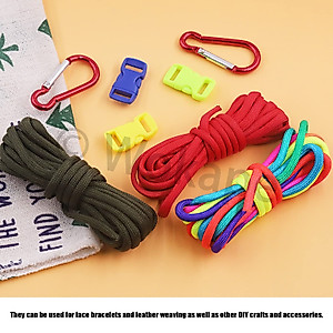 Wokape 21Pcs Paracord Bracelet Jig Kit with Knotters Tool Set, Stainless Steel Lacing Needles Smoothing Tool Knotter with Spike, Paracord Stitching Set for Paracord Leather Weaving DIY Craft