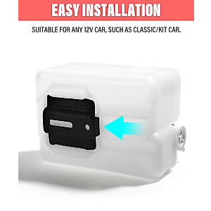 Zlirfy Universal Windshield Washer Bottle,12V Car Windshield Washer Pump Fluid Reservoir Sprayer Kit,Washer Fluid Reservoir Bottle Kit with Pump Jet Button Switch,Replace OEM: 160186