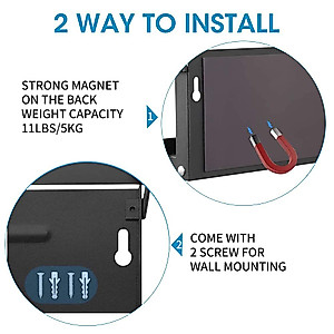 COSWE Magnetic Paper Towel Holder, Fridge Organizer, Magnetic Spice Rack for Refrigerator, Wall Mount Storage Organizer Shelf for Kitchen Bathroom