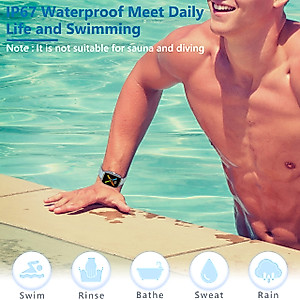 GECENinov Smart Watch, Activity Fitness Tracker with 1.54" Full Touch, Sleep Monitor, Heart Rate and Blood Oxygen Monitor, IP65 Waterproof Smartwatch Compatible with iPhone & Android Phones,Blue