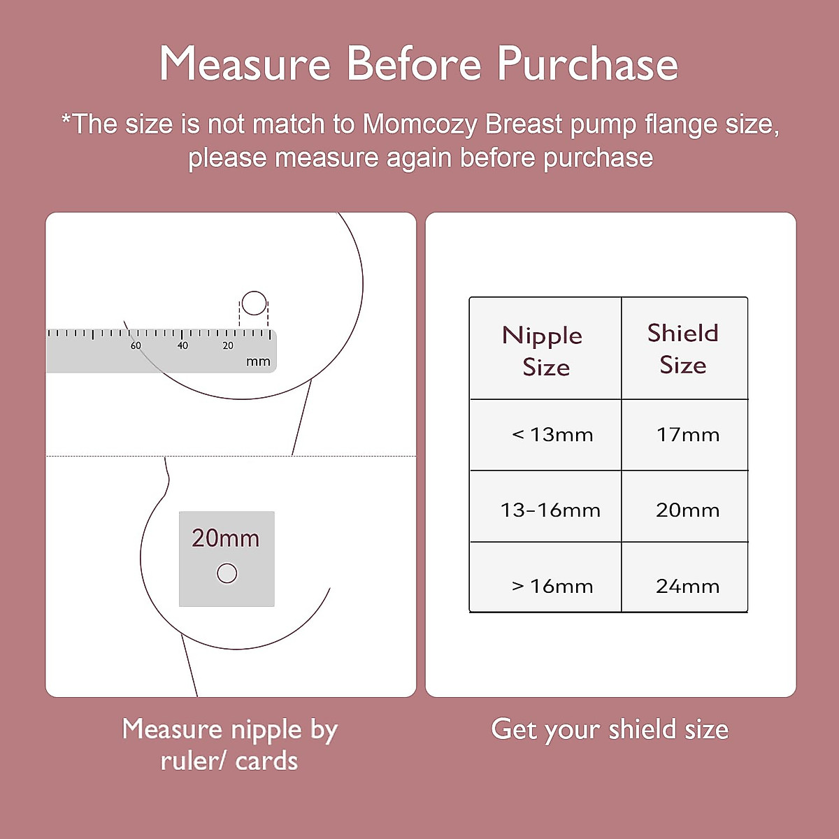 Momcozy Contact Nipple Shields, 100% Food-Grade Silicone for Breastfeeding Difficulties, Ultra-Thin & Super-Soft, Made Without BPA/BPS, Include Carry Case (24mm)