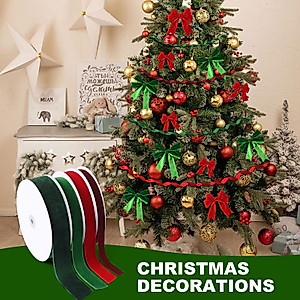 Ewaymado Silver Gray Velvet Ribbon 1 Inch x 20Yd,Great for Gift Wrapping,Hair Bows,Christmas,Wedding Party Decoration(1" Silver Gray)