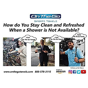 On The Go Towels Unscented Large Body Wipes (25)