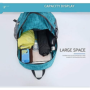 BROGEND Casual Small Backpack Folderable Daypack 15L for Hiking and Traveling (15L-Foldable, Black-F)