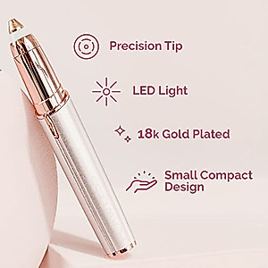 Finishing Touch Flawless Brows Remover, Electric Eyebrow Razor for Women with LED Light for Instant and Painless Hair Removal