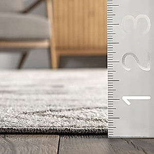 nuLOOM Rhonda Machine Washable Global Inspired Moroccan Area Rug, 3' 3" x 5', Grey