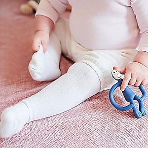 Matchstick Monkey | Monkey Teether | Teething Toy for Babies | Airforce Blue | Toys -12 Months | Gently Massages Infants Gums | Different Textures to Sooth Baby Teething Pains | Dishwasher Suitable