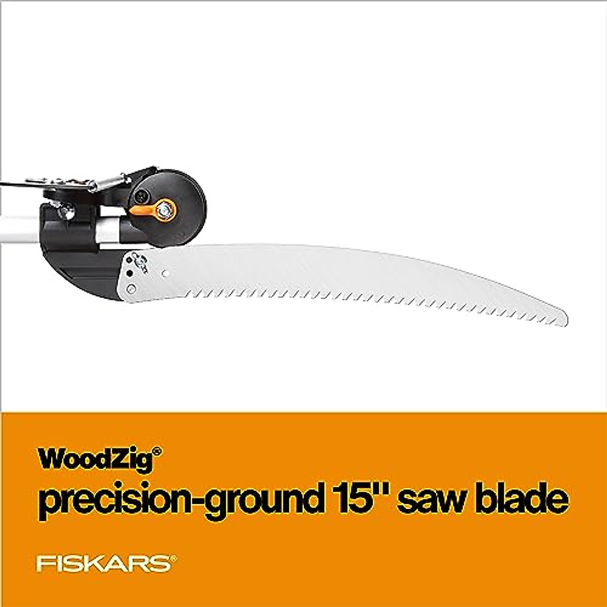 FISKARS 7.9ft-12ft Extendable Pole Tree Pruner / Trimmer with Rotating Head and Precision-Ground Steel Blade - Easy and Smooth Cutting up to 1.25" Diameter