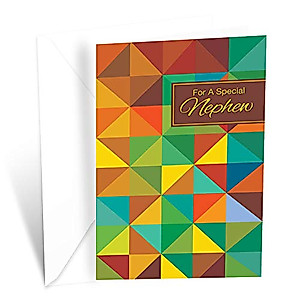 Happy Birthday Card Nephew | Made in America | Eco-Friendly | Thick Card Stock with Premium Envelope 5in x 7.75in | Packaged in Protective Mailer | Prime Greetings