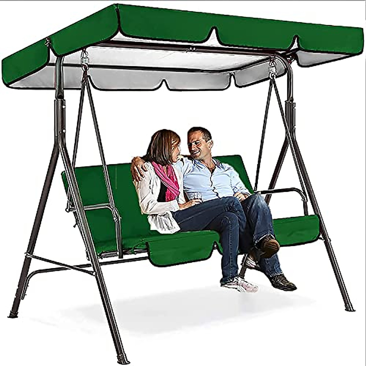 GBEN Outdoor Swing Canopy Replacement Cover and Swing Chair Cover Set, Swing Waterproof Replacement Hammock Cover UV Protection Chair Top Cover for Porch Patio 22.6.21