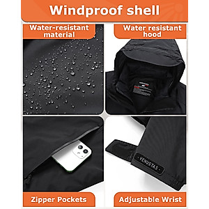 Venustas Men's 3-in-1 Heated Down Jacket, Electric Puffer Jacket with Battery, 90% Down Fill, Winter Snow Ski Heated Coat