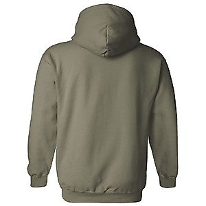 zerogravitee Army Veteran BLACK logo Hooded Sweatshirt in Military Green - XXX-Large