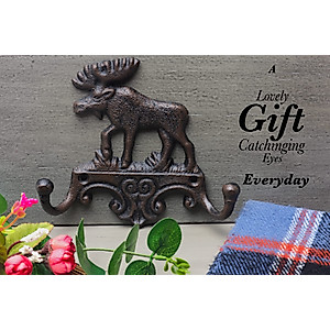 Stelalloy Decorative Wall Hook, Wrought Iron Hooks, Cast Iron Coat Hooks, Deer Antler Décor Wall Hook Animal, Rustic Coat Hooks, Towel Holder, Key Holder Wall, Pool Towel Rack, Patio Décor