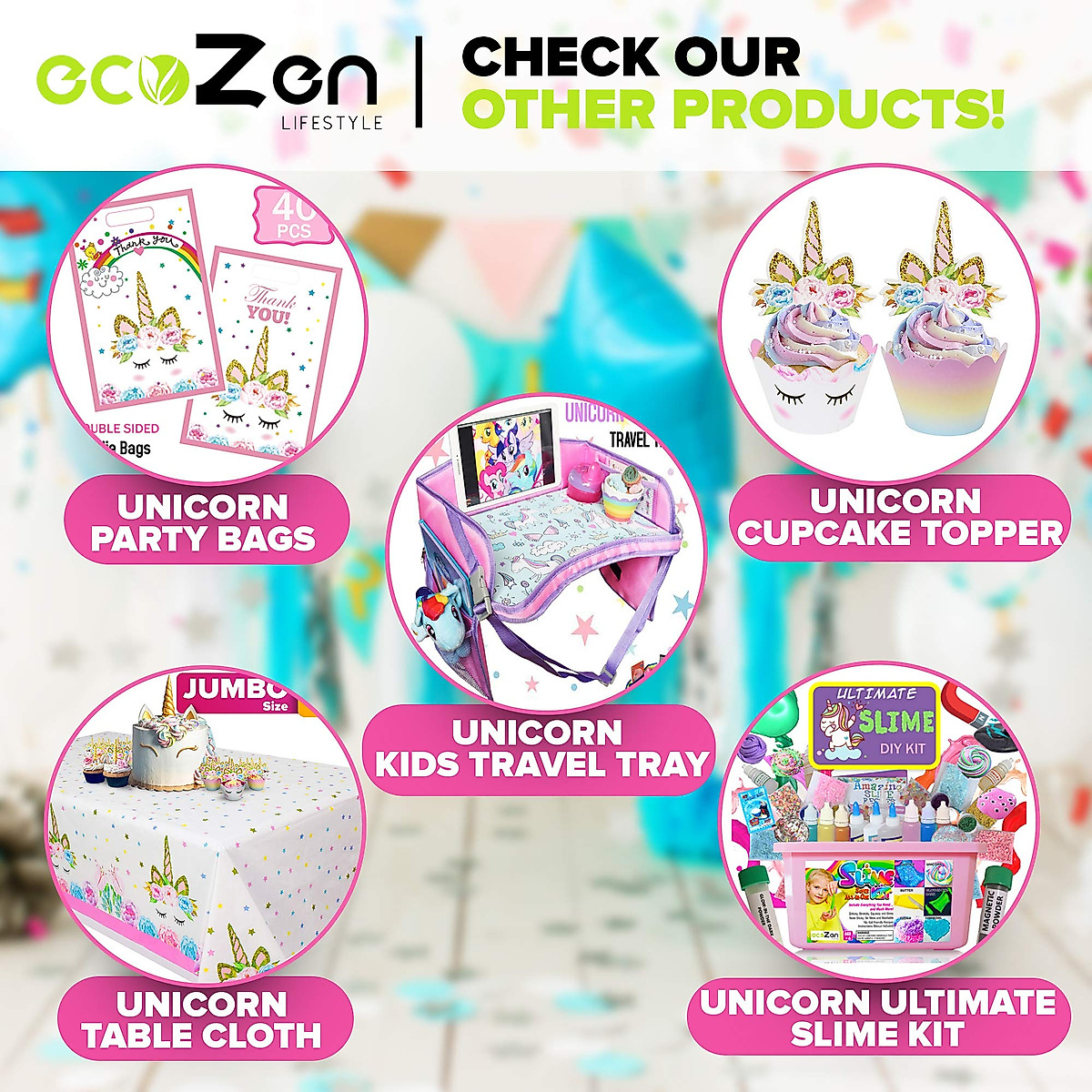 Ultimate Unicorn Party Supplies and Plates for Girl Birthday | Best Value Unicorn Party Decorations Set for Creating Unicorn Theme Party