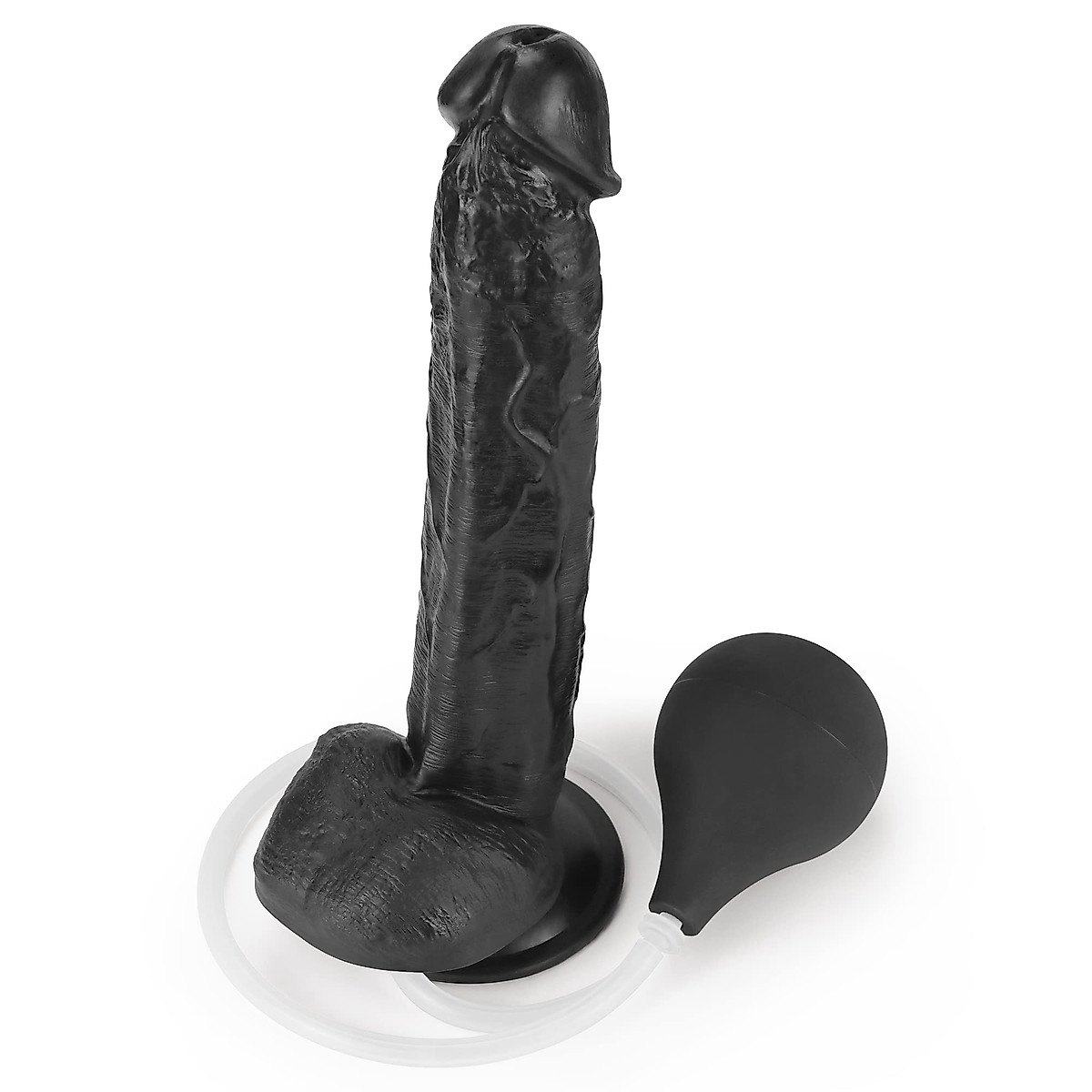 Squirting Dildo Black Dildo, lovetoy 11" Realistic Squirting Dildo Ejaculating Dildo with Enema Bulb Removable, Adult Sex Toy Big Anal Dildo Strap on Thick Huge Large Dildo Suction Cup Dildo Butt Plug