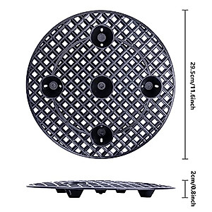 LFUTARI 6 PCS Plant Level Pot Elevator, Plant Stands, 11.6inch Plant Pot Saucer for Prevent Rot and Damage on Patio & Deck (30cm-6pcs, Black)