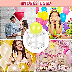 11 Holes Collapsible Plastic Balloon Sizer Box Cube, Balloon Size Measurement Tool for Balloon Decorations, Balloon Arch, Balloon Columns, 2-10 Inch