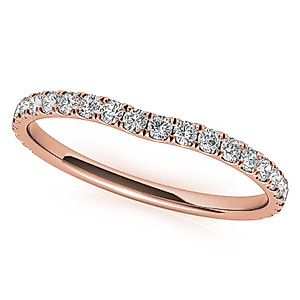 10K Solid Rose Gold Handmade Engagement Ring 1 CT Emerald Cut Moissanite Diamond Solitaire Wedding/Bridal Ring for Women/Her Propose Ring Set (7)