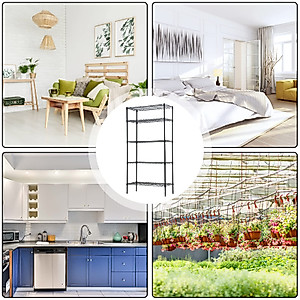 Wire Shelving Unit 5 Tier Shelving, Storage Unit Heavy Duty Metal Organizer Rack, Shelf Standing Without Wheels for Kitchen Bathroom Garage,14" D x 24" W x 60" L Black