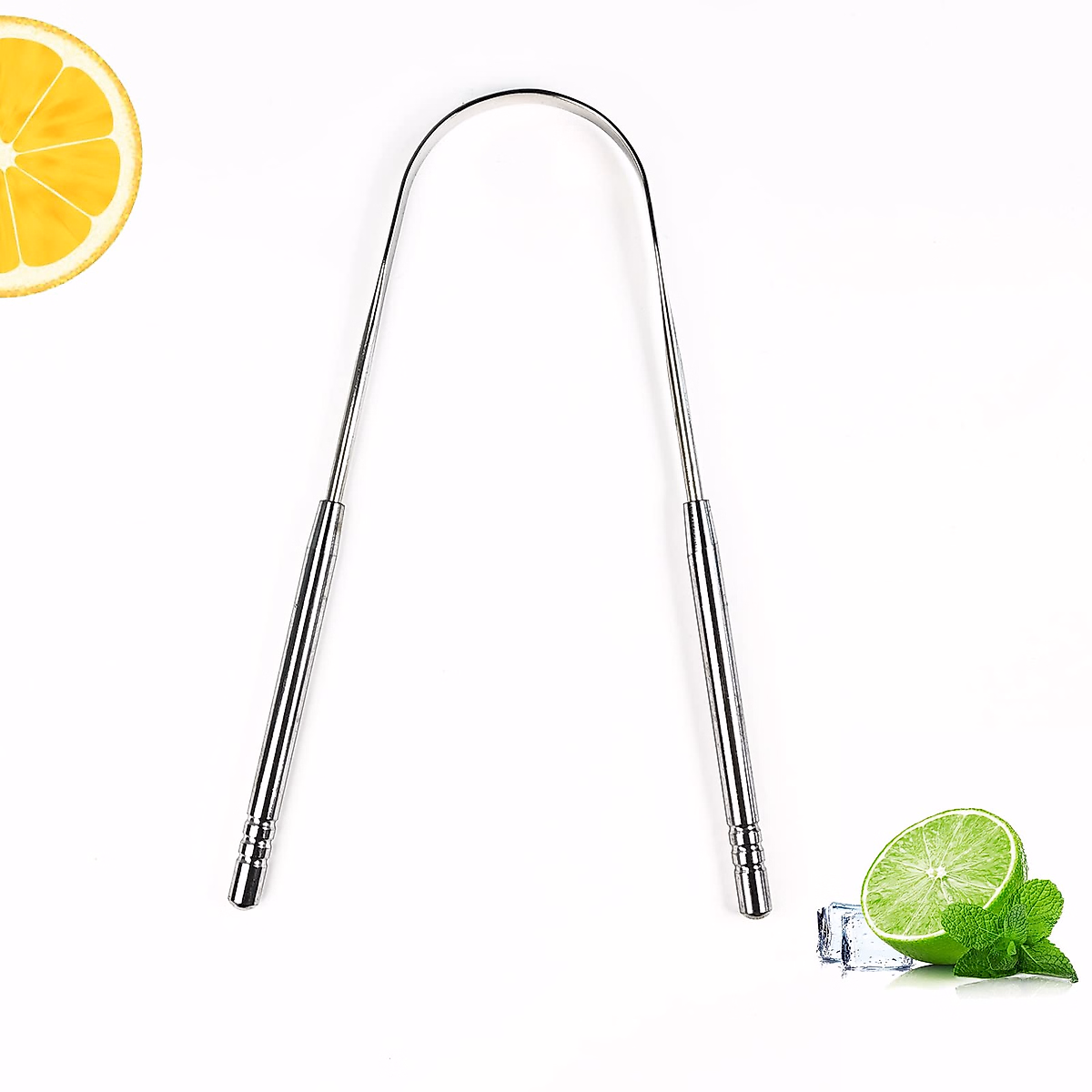 Tongue Scraper Stainless Steel Tongue Cleaners Reduce Bad Breath Metal Tough Scrapers Reduce Bad Breath and Fresh Breath for Kids And Adults