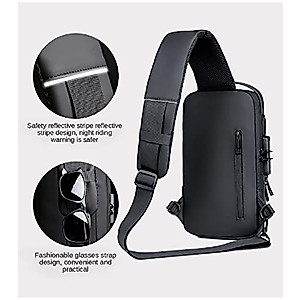 Anti Theft Sling Bag,USB Charging Sport Sling Anti-theft Shoulder Backpack, Waterproof Multi-functional Crossbody Bags (C-MICAI)