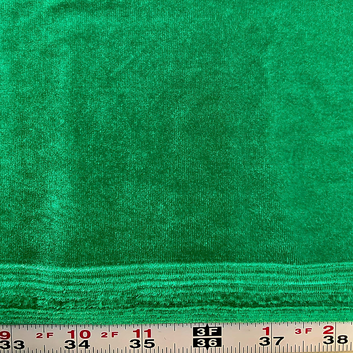 Princess Green Polyester Spandex Stretch Velvet Fabric for Bows, Topknots, Headwraps, Scrunchies, Clothes, Costumes, Crafts - 10001