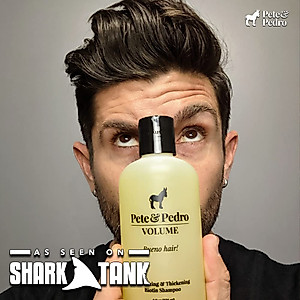 Pete & Pedro VOLUME SHAMPOO - Volumizing & Thickening Biotin Hair Strengthening Men's & Women Daily Cleansing Shampoo | Alcohol & Paraben Free | As Seen on Shark Tank, 8.5 oz.