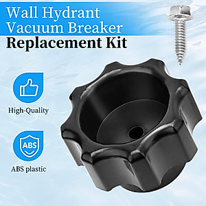 GJK 630-7965 Wall Hydrant Handle Kit Compatible with Prier Mansfield 300 400 & 500 Series Wall Hydrants, Wheel Shaped Frost Proof Hydrant Faucet Handle Parts, Outdoor Faucet Handle & Screw Kit