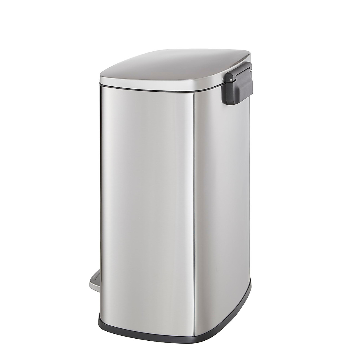 Casa Andrea Milano 13-Gallon Soft-Close, Smudge Resistant Trash Can Step-on Pedal, Soft Closure, Large and Space-Saving