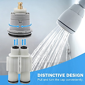 RP46074 Delta Shower Cartridge Replacement for Delta 13/14 Series Single Handle Bath Tub Shower Faucet Universal Delta Shower Valve Cartridge Replacement Parts Repair Kit with RP22734 Bonnet Nut