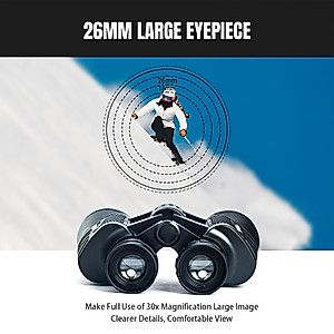 30x50 High Powered Binoculars for Adults, Waterproof Compact Binoculars with Low Light Vision for Bird Watching Hunting Football Games Travel Stargazing Cruise with Carrying Bag