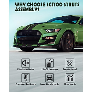 SCITOO Front Strut Coil Assembly Replacement 139105 Fit for Chevrolet, ESV/EXT, for Chevrolet, Avalanche, Tahoe Silverado, Suburban 1500 for GMC Sierra 1500, Yukon