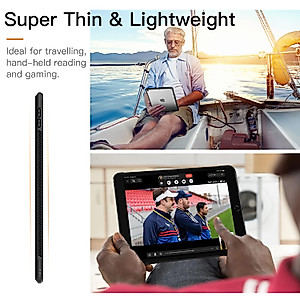 TiMOVO Case for New iPad 9th Generation 2021/8th Gen 2020/7th Gen 2019, Ultra Slim Lightweight Shock Absorbant Flexible TPU Air-Pillow Edge Protective Clear Case for iPad 10.2" case, Black