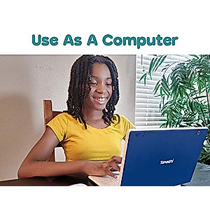 Tanoshi Scholar Kids Computer a Kids Laptop for Ages 6-12, 10.1" HD Touchscreen Display (Blue)