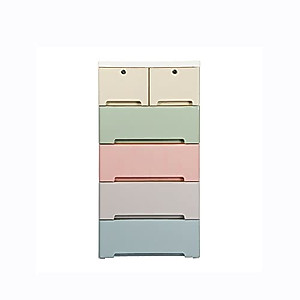 Nightstand Bedside Table Drawer Cabinet Plastic Drawers Dresser Storage Cabinet with 6 Drawers Closet Organizer Storage Drawer Modern and Elegant Look Storage Tower Dresser