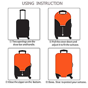 TAPE FIVE Washable Travel Luggage Cover Thickened Luggage Cover 18/24/28/32 Inch Suitcase Spandex Protective Cover (L(26"-28" luggage), Pocket Cat)