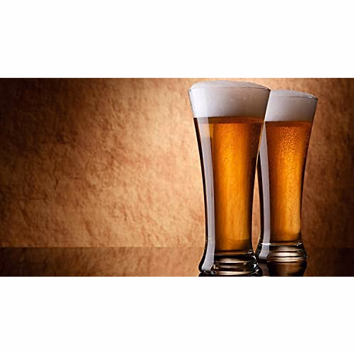 Circleware Quench Beer Drinking Glasses, Set of 4, Home & Kitchen Entertainment Dinnerware Highball Glassware for Water, Wine, Juice and Best Bar Liquor Dining Decor Beverage, 11.8 oz, Clear