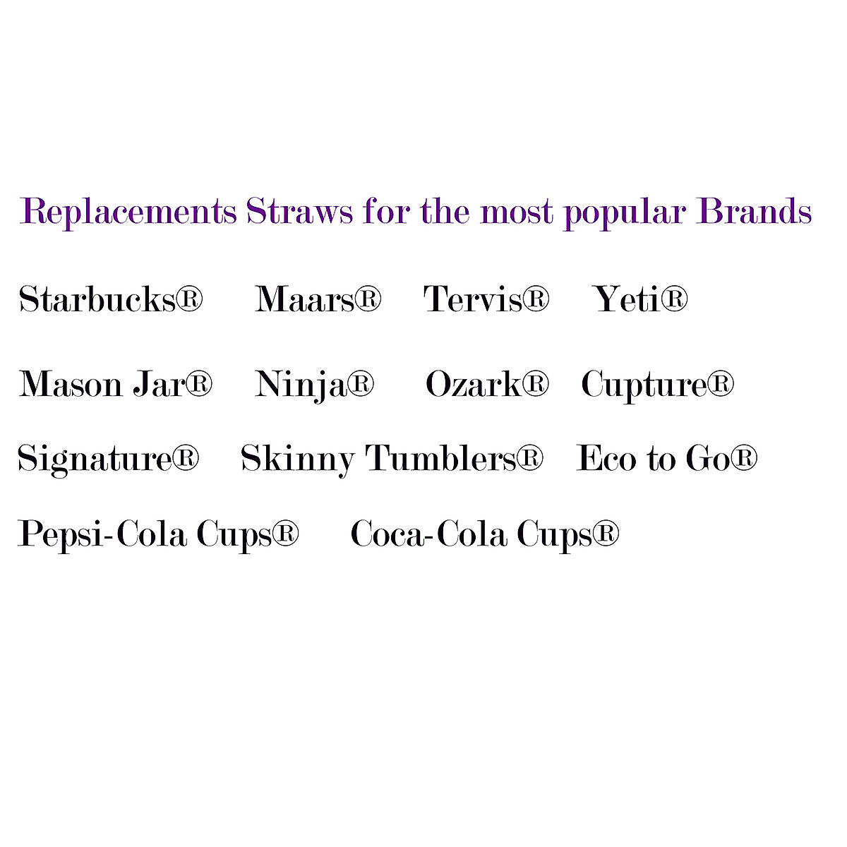 10.5" Long Rainbow Colored Reusable Plastic Replacement Straws, Fits Most Tumblers,Set of 10 with Cleaning Brush