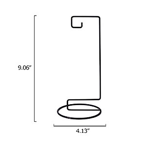 YY YEARCHY Ornament Display Stand Iron Hanging Stand Flower Pot Rack Holder Pothook for Hanging Glass Globe Air Plant Terrarium Witch Ball Home Wedding Christmas Decoration (9.07"x4.13"x4.13", Black)