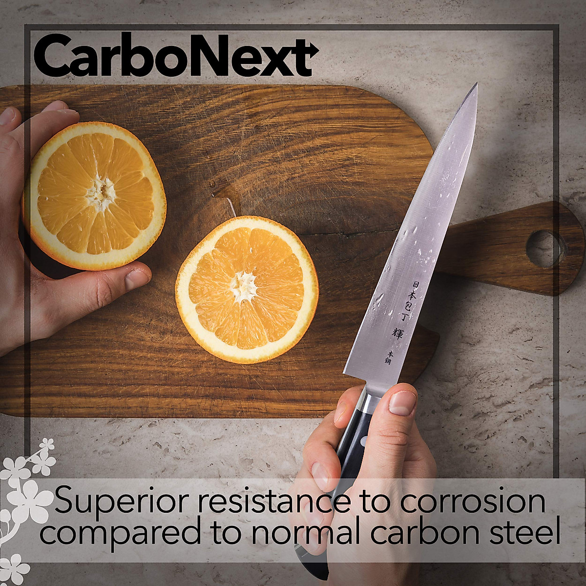 JCK ORIGINAL Kagayaki CarboNext Japanese Chef’s Knife, KC-2ES Professional Petty Knife, High Carbon Tool Steel Pro Kitchen Knife with Ergonomic Pakka Wood Handle, 5.9 inch