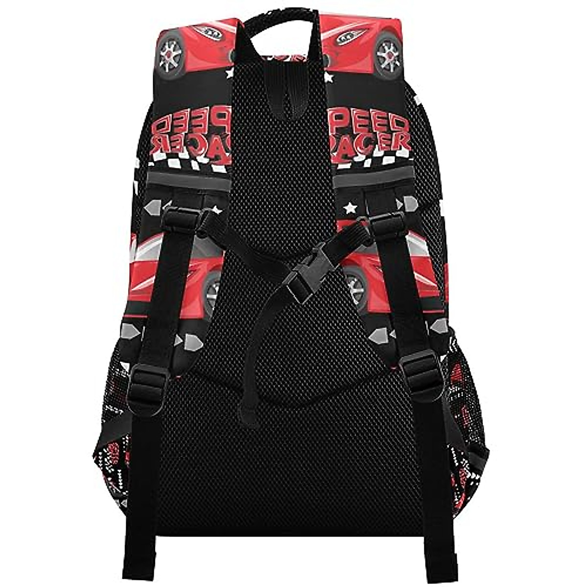 MFTJYO Cars Pattern Grunge Backpack Girls Boys School Book Bag Elementary Schoolbag Kids Bookbag College Travel Laptop Daypack Casual Rucksack with Reflective Strip