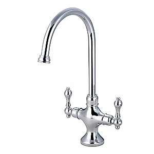 Kingston Brass KS1761ALLS Vintage Kitchen Faucet without Sprayer, Polished Chrome