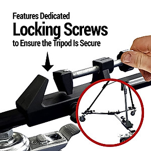 Vidpro PD-1 Professional Tripod Dolly - Heavy Duty with Adjustable Leg Mount with Locking Wheels and Carrying Case Compatible with Most Tripods Perfect for Cameras Camcorder and Lighting Equipment