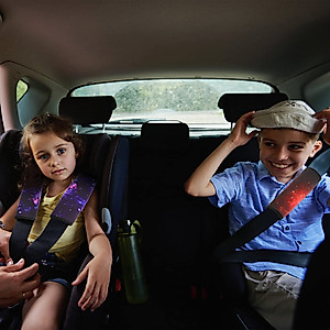 4 Pieces Seat Belt Cover for Kids Soft Car Shoulder Strap Pad Safety Belt Cushion Baby Car seat Neck Pads in Different Starry Sky Design for Boys and Girls