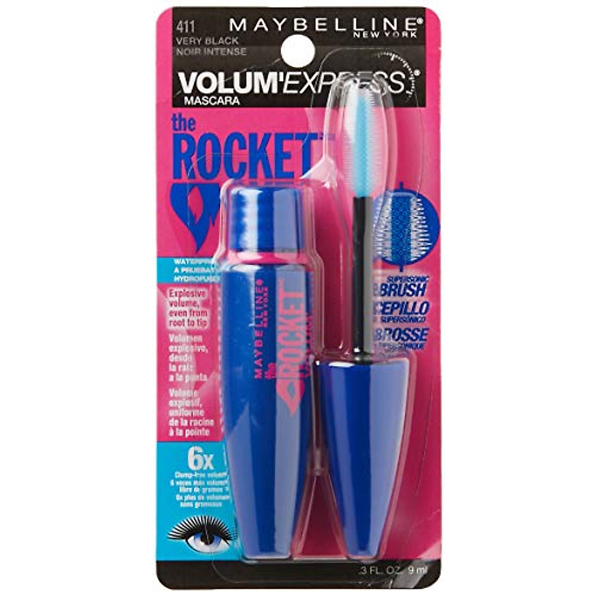 Maybelline New York Volum' Express The Rocket Waterproof Mascara, Very Black, 0.3 fl. oz.