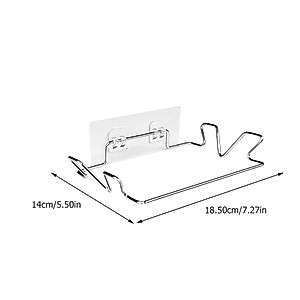 Cabilock 2 Sets Stainless Steel Trash Bag Holder Steel Over The Cabinet Rack Under Sink Garbage Bag Hook for Kitchen Pantry Bathroom Dorm Room Office