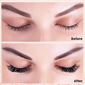 Eyelash Curler, HOCOSY 4 in 1 Eyelash Curlers Kit for Women Includes Lash Curler, Eyelash Brush, Eyelash Extension Tweezers, Eyebrow Brush and Comb, Silicone Refill Pads for Natural Eyelashes