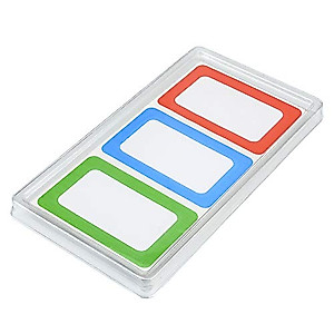 FungLam 4 Colors Plain Name Tag Stickers 200 Labels for Office, School, Teachers, Meeting and Mailing